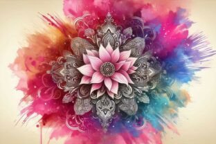 🌸 Heavenly Pink Flower Art Graphic by mail.skygroup · Creative Fabrica