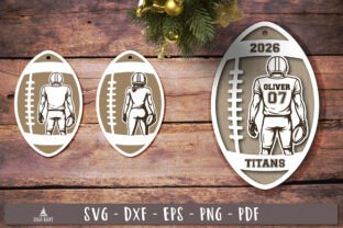 Personalized Football Ornament SVG Graphic by Olga Boat Design ...