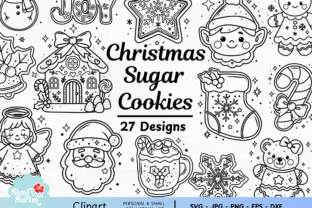 Christmas Sugar Cookies Clipart Bundle Graphic by simiswimstudio ...