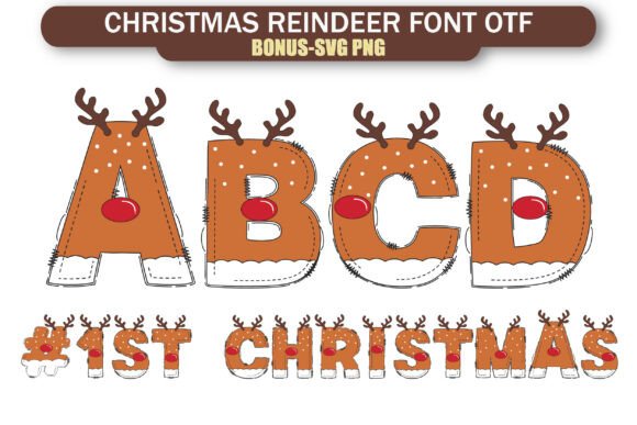 Christmas Reindeer Font by ProFonts · Creative Fabrica