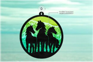 Three Horses Suncatcher SVG · Creative Fabrica