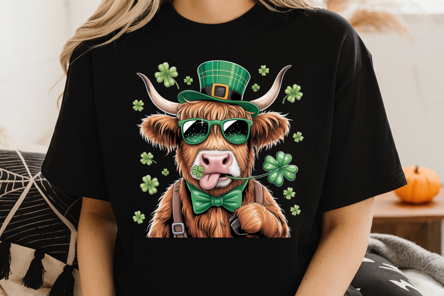 St Patricks Cow PNG, Highland Cow PNG Graphic by Design Hub · Creative ...