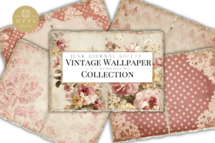 Vintage Wallpaper Junk Journal Sheets Graphic by More Paper Than Shoes ...