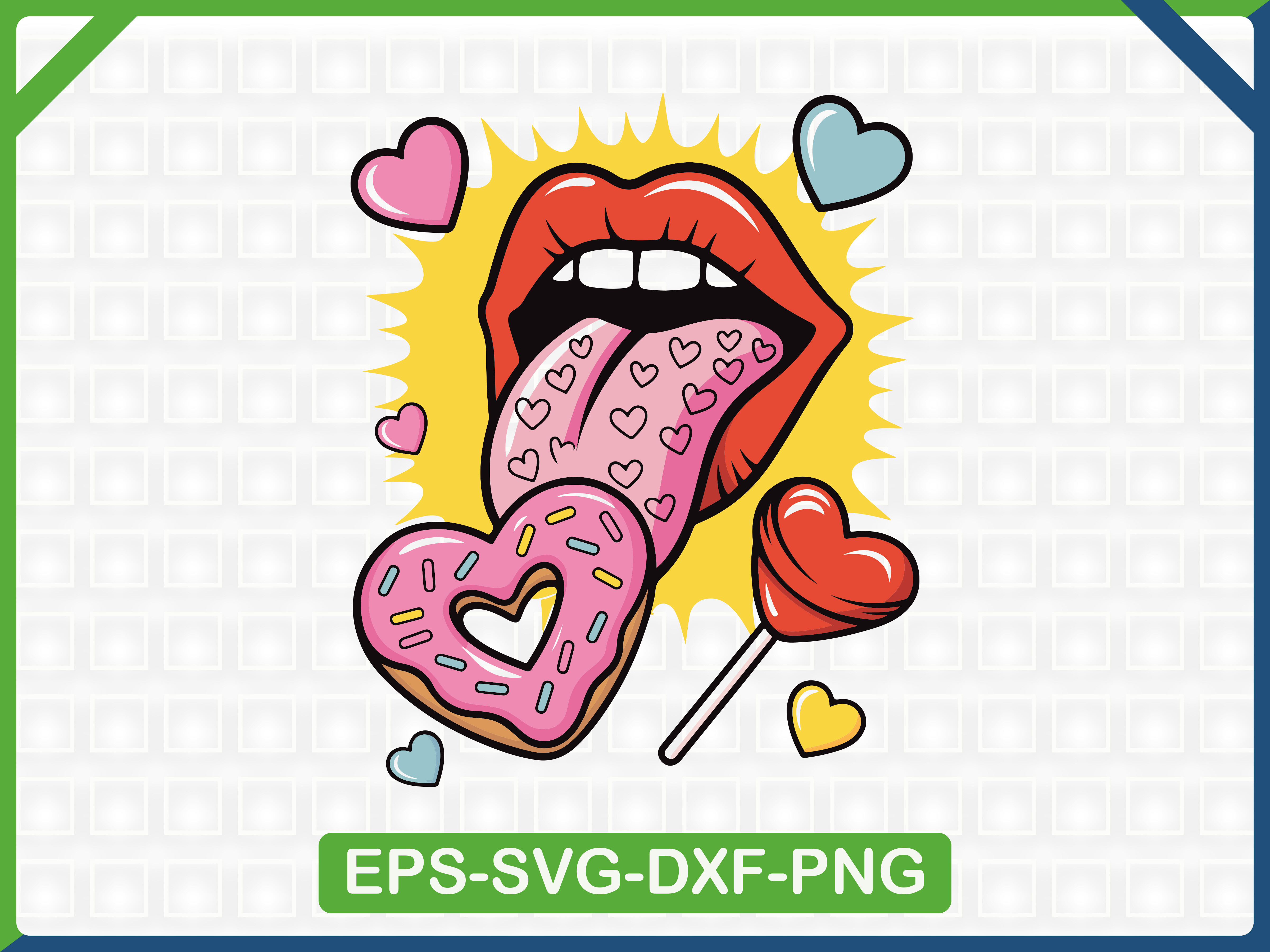 Love Donut Lips Clipart Graphic by BDdesign · Creative Fabrica
