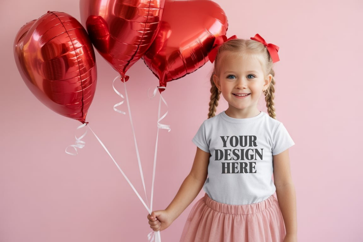 Valentine Bella Canvas 3001T Kids Mockup Graphic by Best POD Mockup ...
