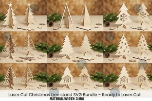 Laser Cut Christmas Tree Stand SVG Bundl · Creative Fabrica
