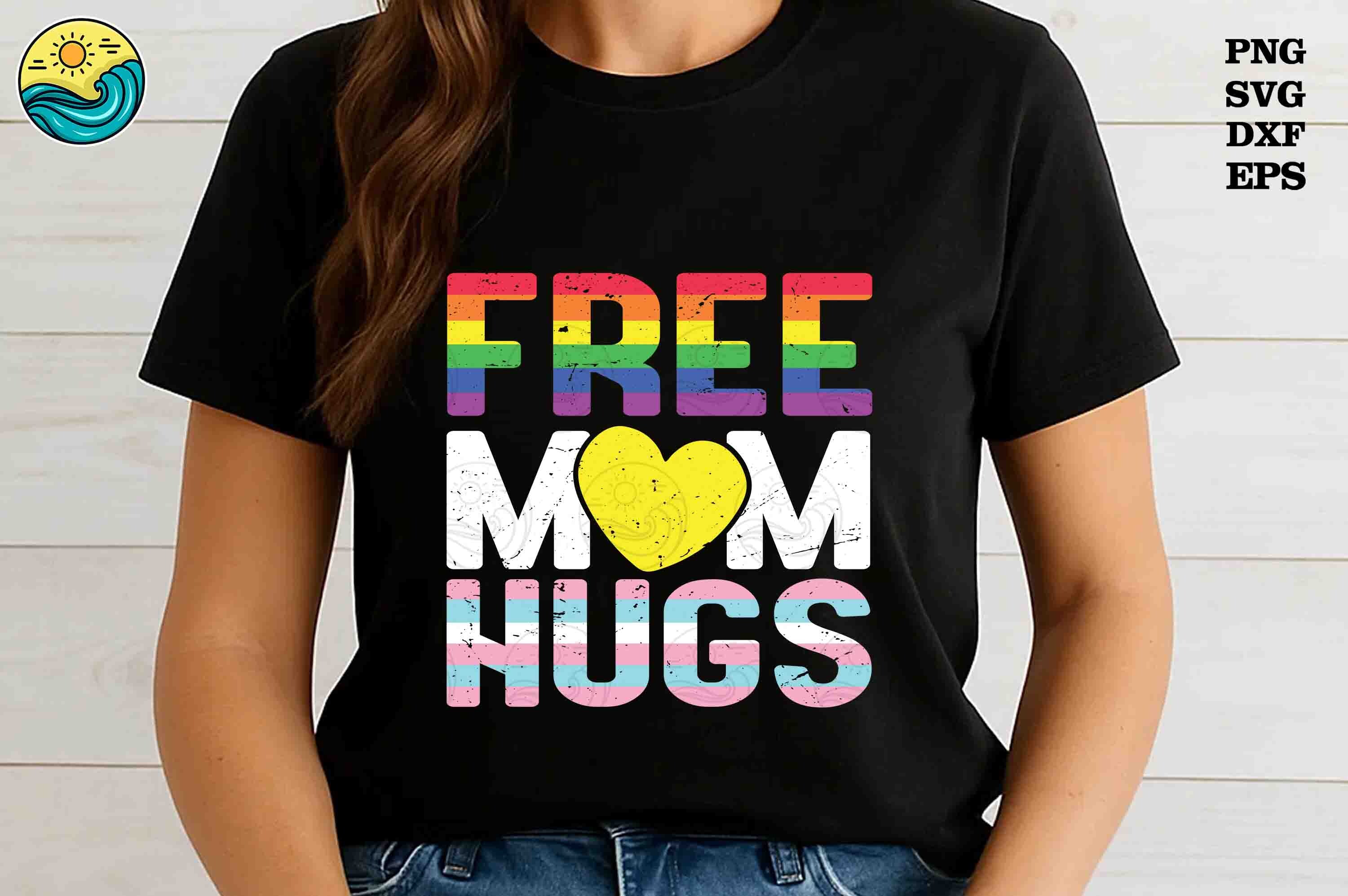 Free Mom Hugs SVG PNG, Rainbow Pride Graphic by Amesborg Ocean ...