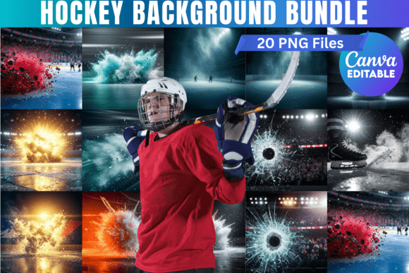 Hockey Background Bundle Template Graphic by Gfx Shaown · Creative Fabrica