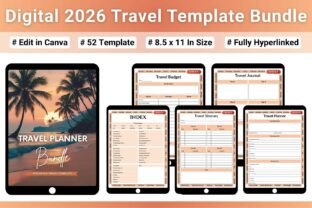 Digital 2026 Travel Template Bundle Graphic by Heartcraft Studio ...