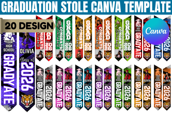 8 Sash Template Canva Designs & Graphics