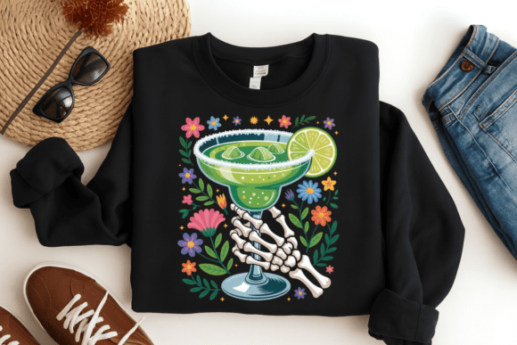 Skeleton Margarita PNG, Funny Skull Hand Graphic by TechPeak Crafts ...