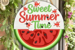 Watermelon Door Hanger SVG · Creative Fabrica