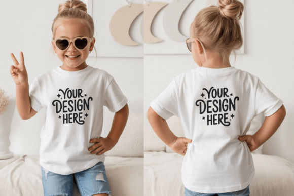 Gildan 18000B Kids Front & Back Mockup Graphic by POD Mockup SHop ...