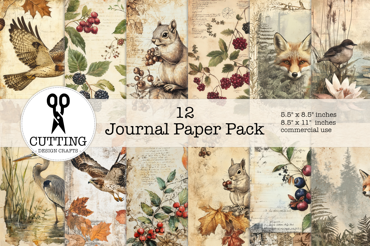 Nature-Inspired Junk Journal Designs Graphic by CUTTING DESIGNCrafts ...