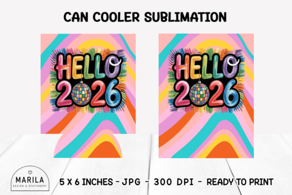 2026 Can Cooler Sublimation Design #5 Graphic by Marila Designs ...