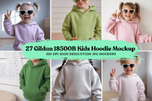 Gildan 18500B Kids Hoodie Mockup Bundle Graphic by Pearly Mocks ...