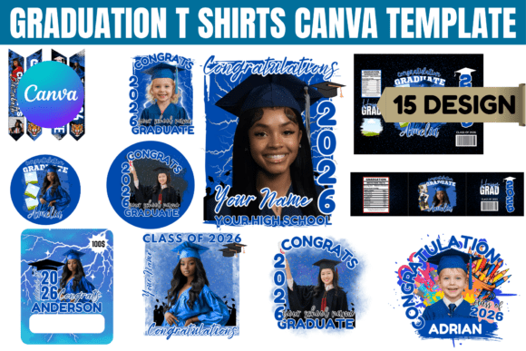Graduation T-Shirts Canva Template Graphic by Gfx Shaown · Creative Fabrica