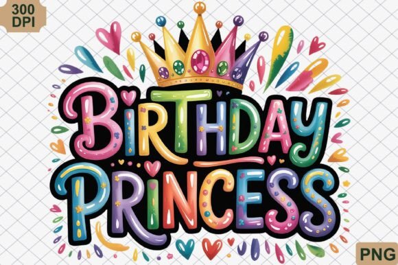 Birthday Princess PNG, Birthday PNG Graphic by tauhiddesignstore ...