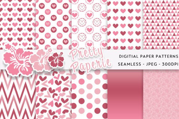 12 Digital Paper Backgrounds Graphic by Pretty Paperie · Creative Fabrica
