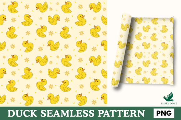 Duck Seamless Pattern - 01 Graphic by Three Dove · Creative Fabrica