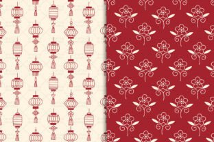 Chinese New Year Digital Paper Set Graphic by draftsndoodles · Creative ...