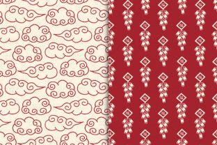 Chinese New Year Digital Paper Set Graphic by draftsndoodles · Creative ...