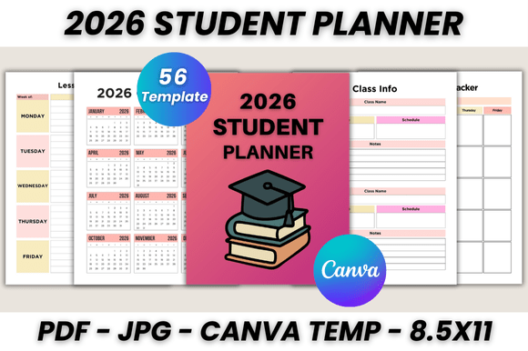 2026 Content Planner for Instagram Canva Kdp Interior Graphic by ...