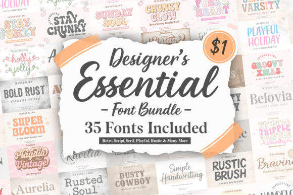 Designer’s Essential Font Bundle Bundle · Creative Fabrica