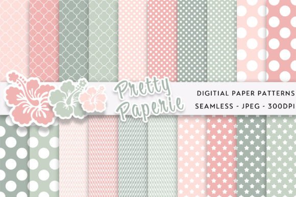 20 Digital Paper Backgrounds Graphic by Pretty Paperie · Creative Fabrica