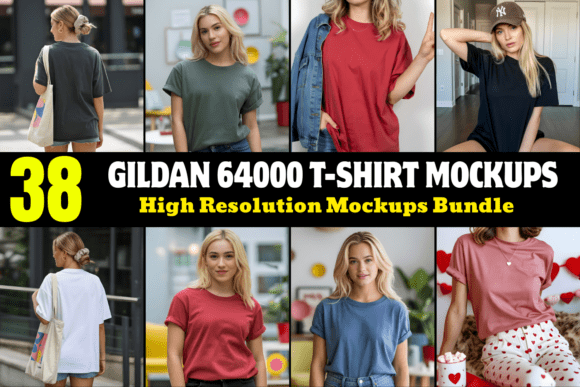 Gildan 5000B Tshirt Mockups Bundle Graphic by Mockups Verse Pro ...