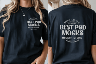 Gildan 5000 Front and Back Mockup Graphic by Best POD Mockup · Creative ...
