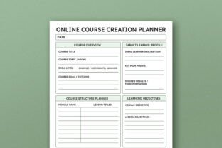 Online Course Creation Planner Template Graphic by Pugazh Logan ...