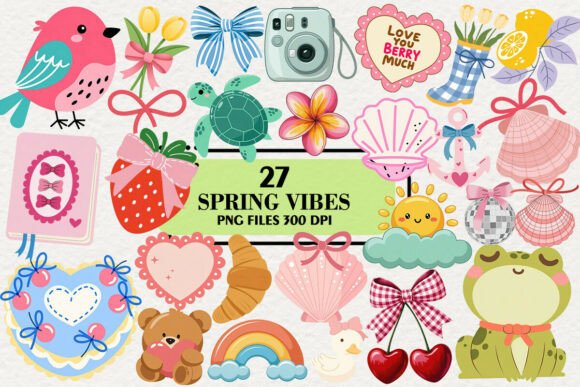 Kawaii Easter Stickers Clipart Bundle Graphic by Artistic Garden ...