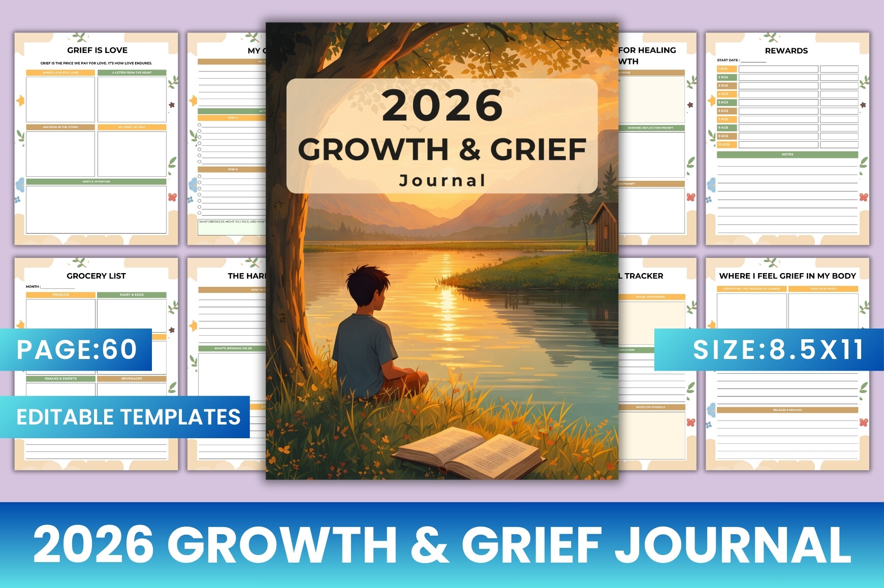 2026 Growth & Grief Journal Graphic by KDPMart · Creative Fabrica