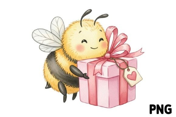 10 Valentine Holiday Bee Clipart Designs & Graphics