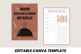 2026 Recipe Cards Bundle Canva Template Graphic by DIGITAL PRINT BOX ...