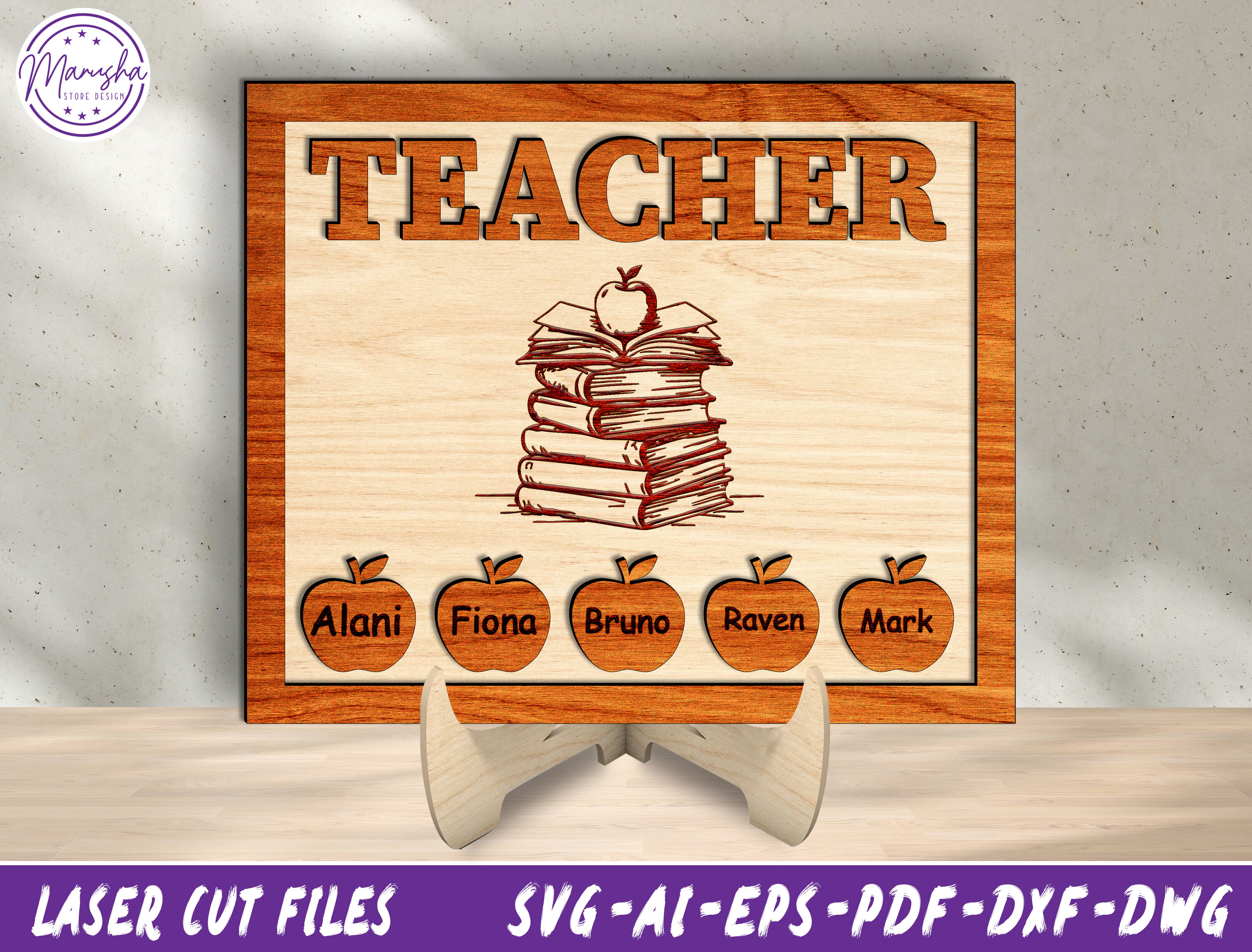 Personalized Teacher Gift Laser File · Creative Fabrica