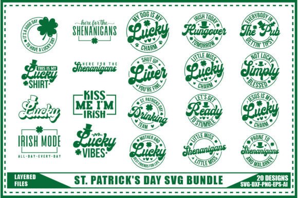 St. Patrick's Day Svg 4 Designs Graphic by MockupStory24 · Creative Fabrica