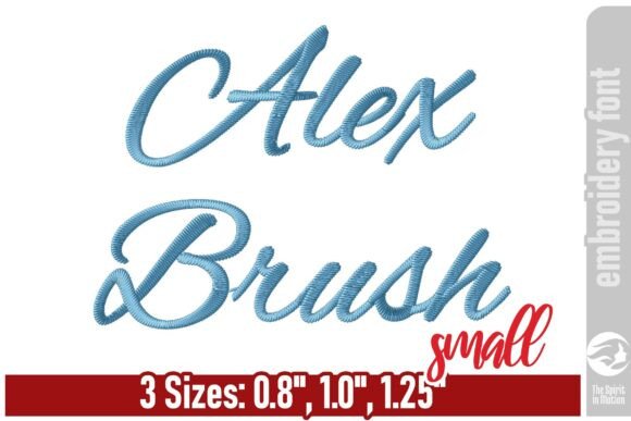 Alex Brush Script Embroidery Font - S · Creative Fabrica