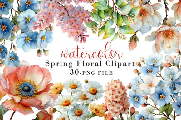 Spring Mega Clipart Bundle PNG Bundle · Creative Fabrica