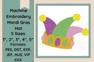 Mardi Gras Jester Hat Embroidery Design · Creative Fabrica