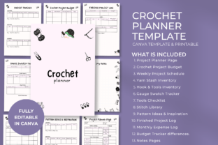 Ultimate Crochet Planner Template Canva Graphic by Templates by amleyy ...