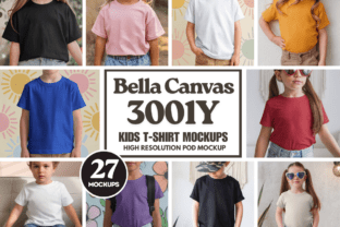 Bella Canvas 3001Y Kids Mockup Bundle 2 Graphic by Pearly Mocks ...