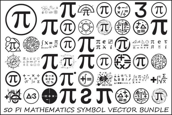Pi Mathematics Symbol Vector Bundle Graphic by GFXexprt · Creative Fabrica