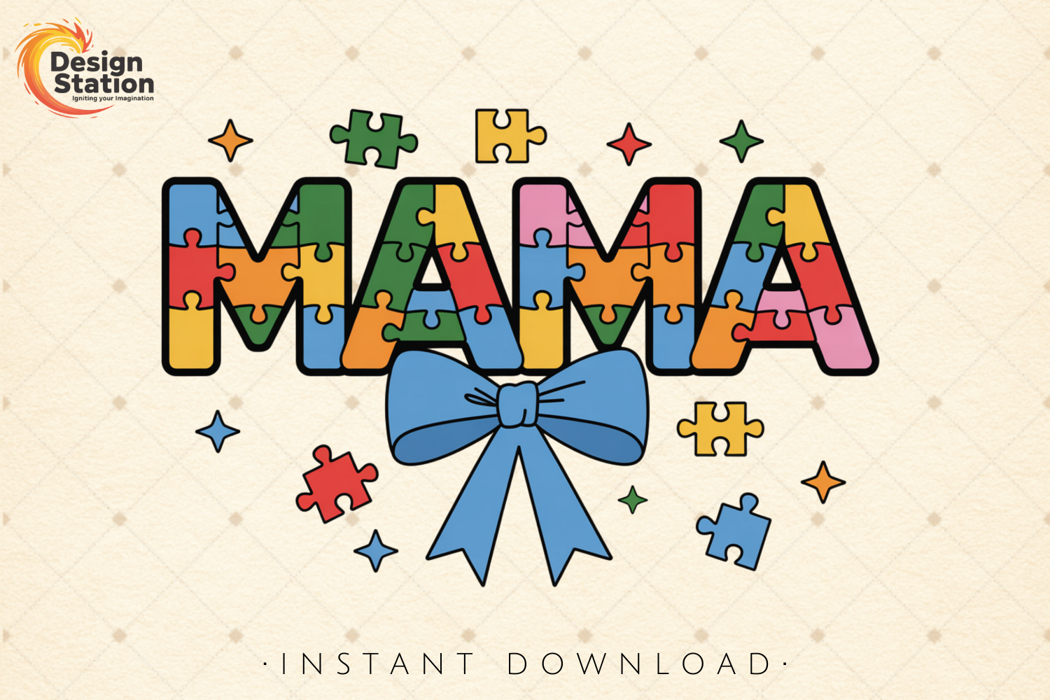 Autism Awareness Mama Puzzle PNG Graphic by Design Station · Creative ...