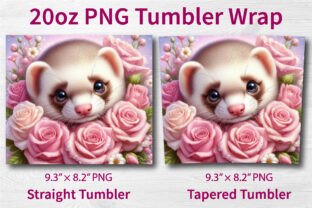 Ferret Valentines Tumbler Wrap Bundle Graphic by Digital Panda ...