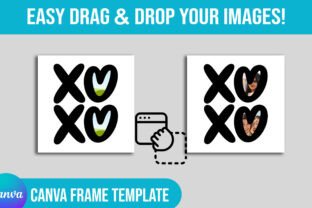 XOXO Editable Valentine Day Canva Frame Graphic by Razia Sultana ...