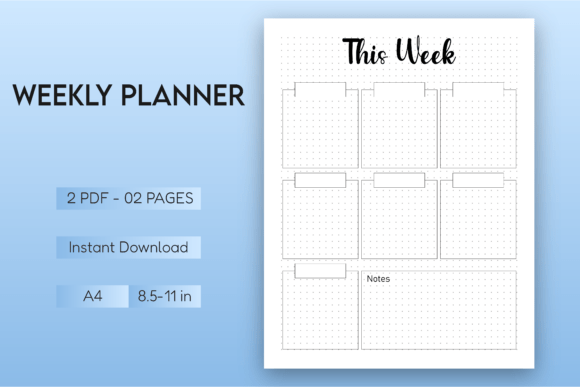 Weekly Goals Planner Printable Graphic by Mol Tazime · Creative Fabrica