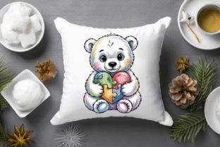 Autism Awareness Bear Illustration PNG Graphic by Design Station ...