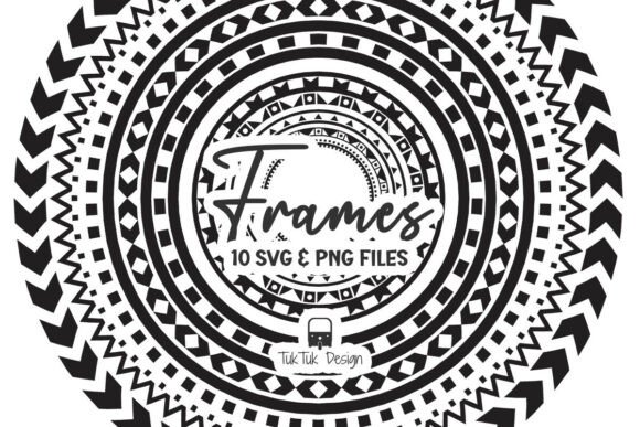 Greek Frame Border SVG PNG Bundle Graphic by TukTuk Design · Creative ...